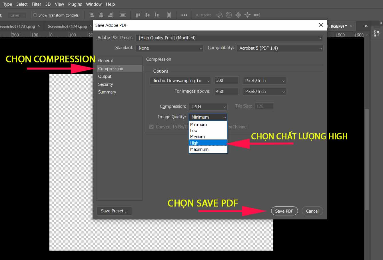 Cách xuất File PDF trong Photoshop, hướng dẫn có hình ảnh