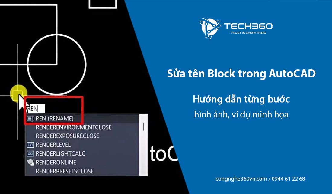 Cách sửa tên Block trong CAD cực dễ qua ảnh minh họa